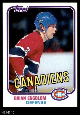 1981 Topps #10 Brian Engblom Canadiens 7 - NM | eBay