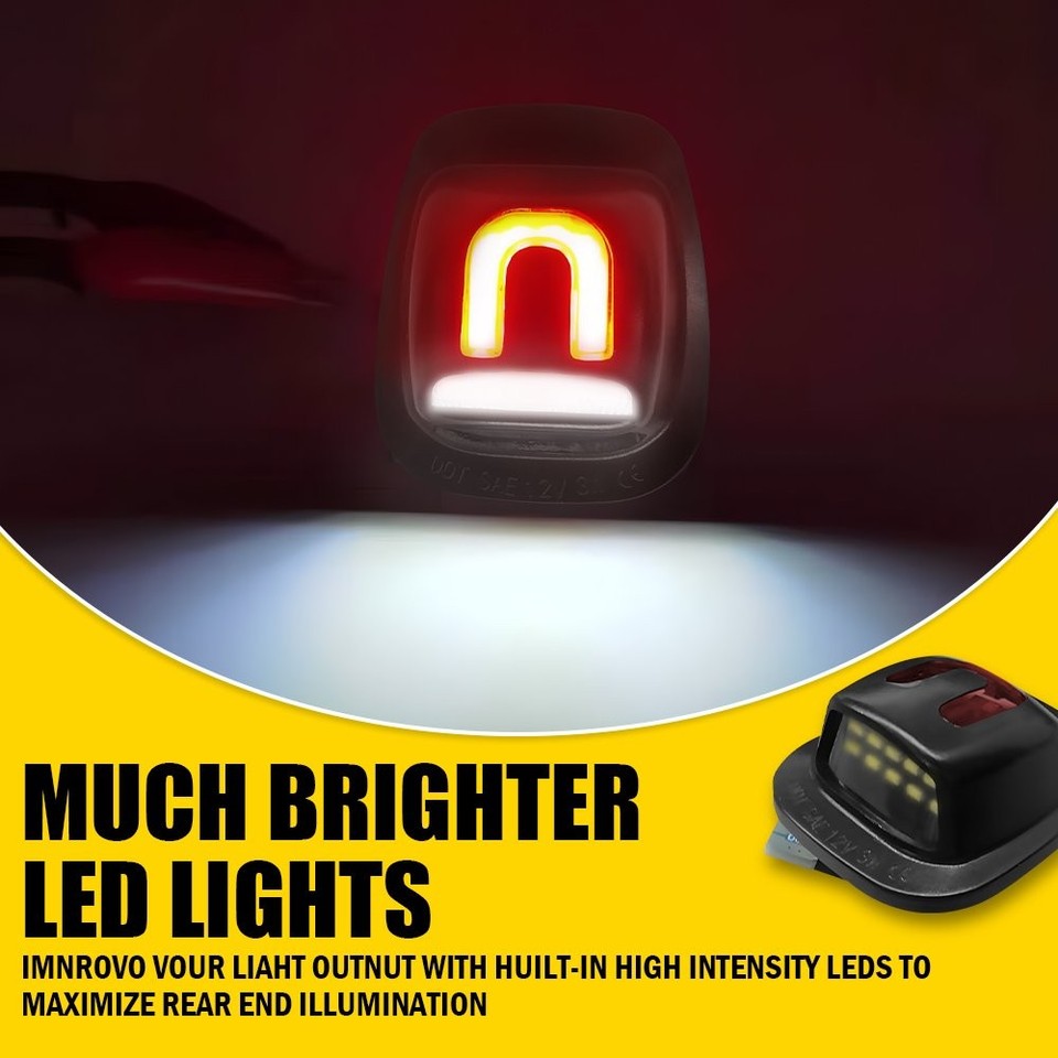 Red Tube LED License Plate Light Tag Lamp For 88-00 Chevy GMC C/K 1500 ...