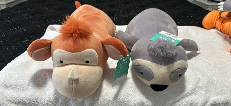 PILLOWFORT WEIGHTED PLUSH SLOTH- 3LBS NEW Sensory Anxiety Target Pillow ...