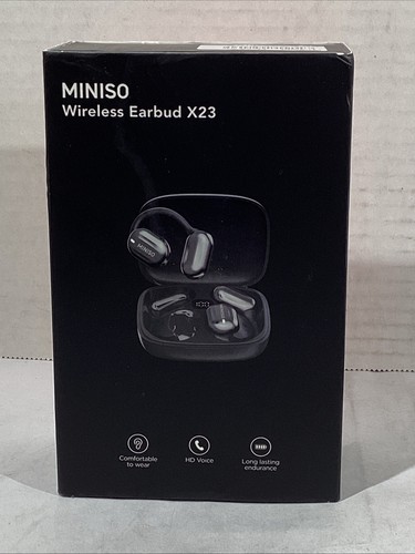 Miniso X23 Purple Wireless Ear Buds With Case & Charging Cord HGT-13 | eBay
