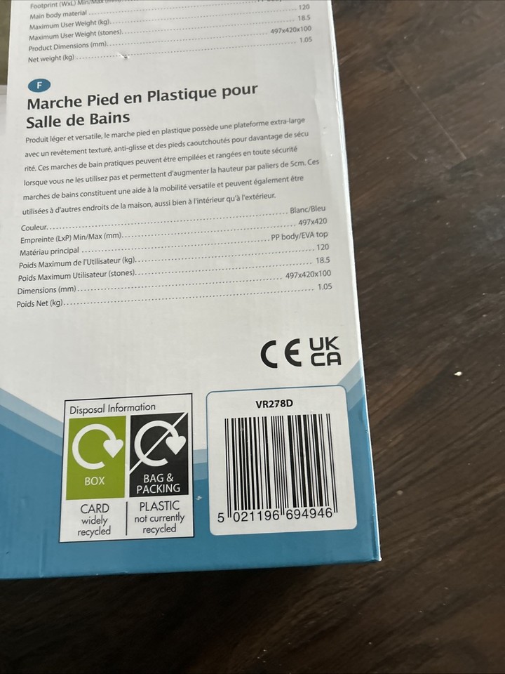 Aidapt non slip white Plastic Bath Step | eBay UK