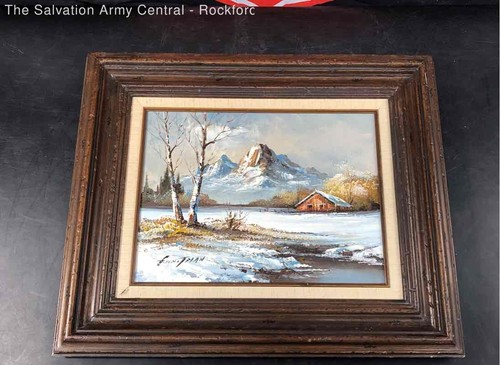Vintage 1978 Signed Original Oil Wall Hanging Painting Landscape By G ...