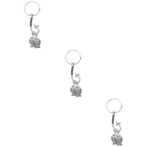 3 Pieces Creative Key Rings Chains for Dad Fishing Enthusiast Keychain ...