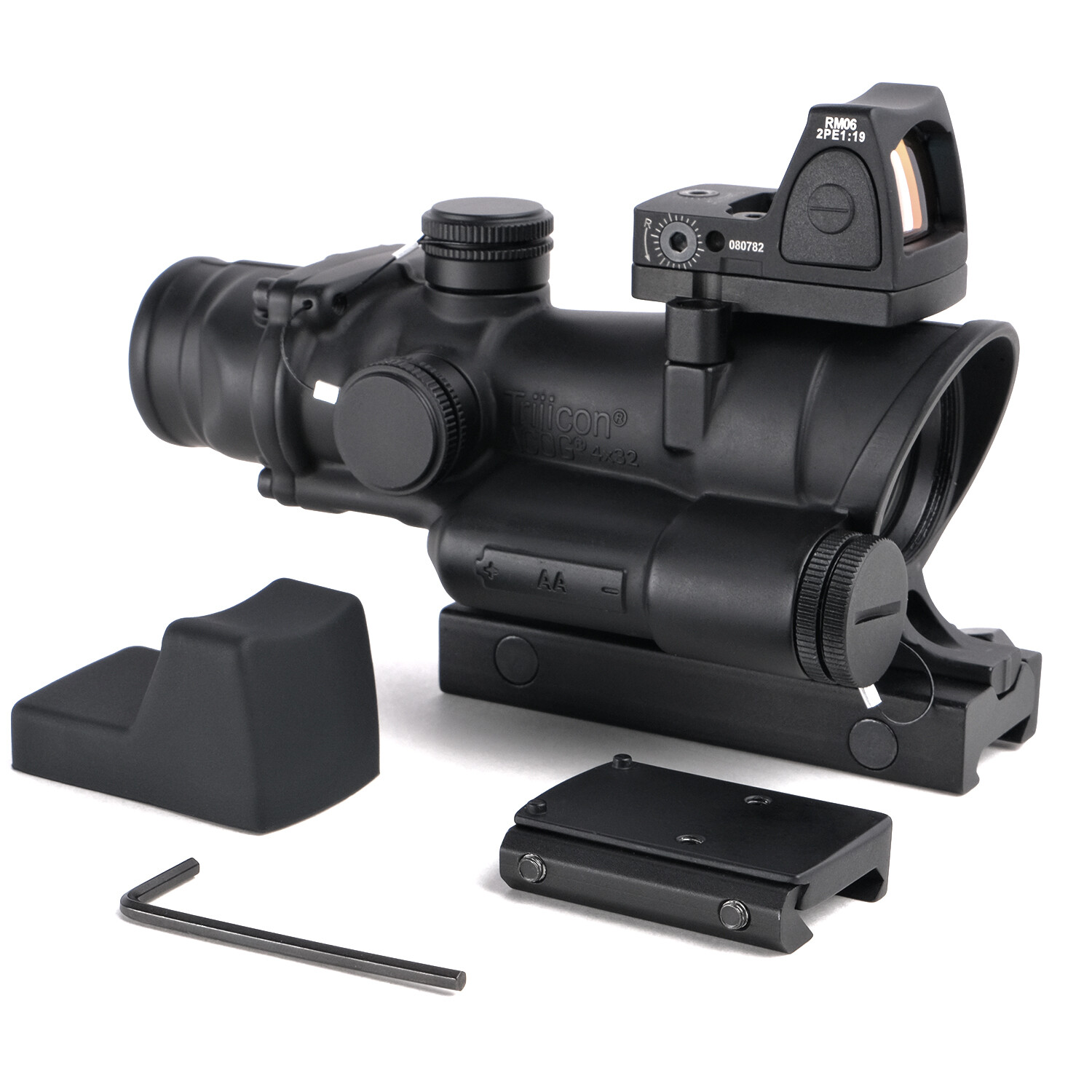 Tactical ACOG RMR TA02 4x32mm Red Illuminated Rifle Scope with Mini ...