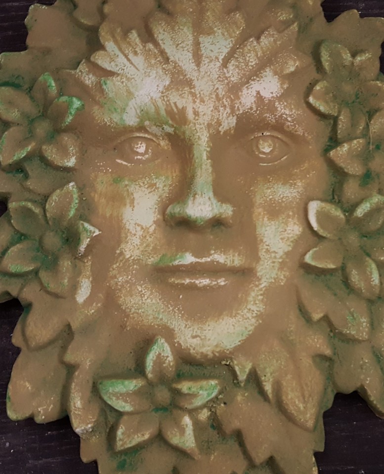 Exclusive Mythical Green Man Woman Leafy Face Wall Plaque Home Decor | eBay