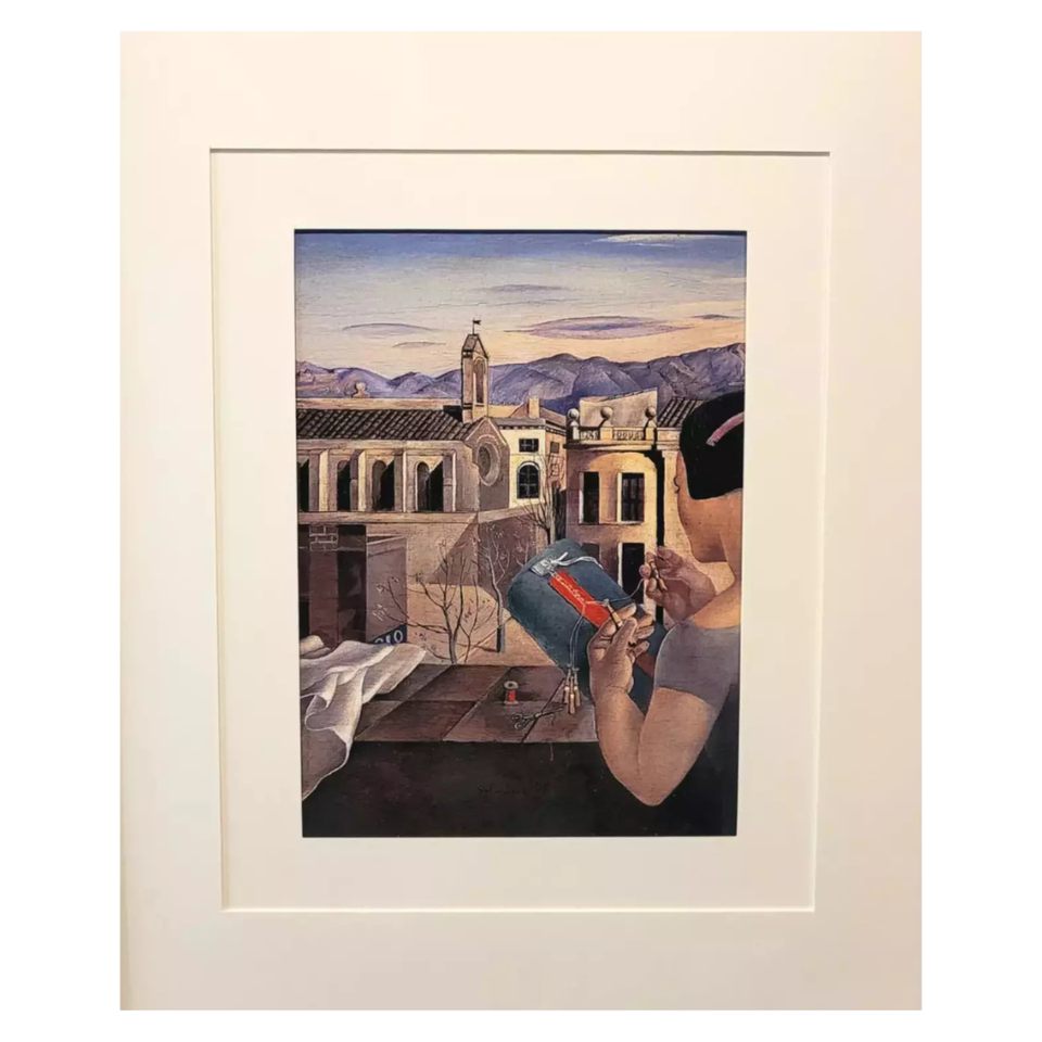 Salvador Dali Woman at Window with Figures Signed in the Print Framed ...