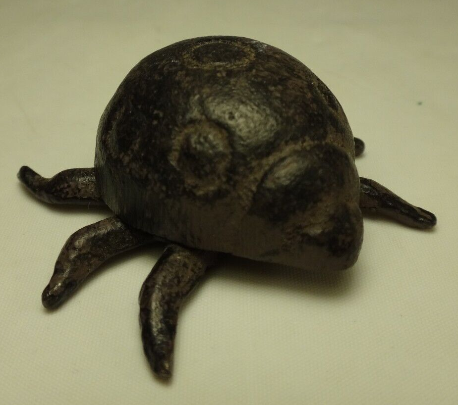 Miniature Cast Iron Ladybug Figurine Figure Paperweight 1.5" L Lady Bug ...