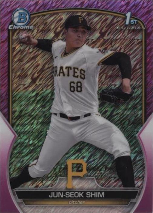 2023 Bowman Chrome - Prospects Jun-Seok Shim #BCP-153 Fuchsia Shimmer ...