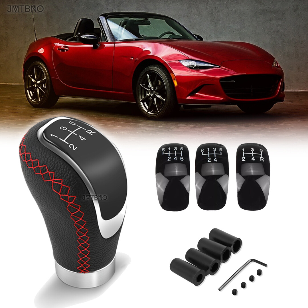 5 Speed Car Manual Gear Stick Shift Knob Shifter Lever PU For Mazda ...
