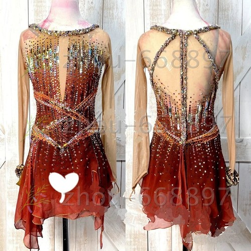 Figure Skating Dress Ice Skating Dress Competition Skating Wear red ...