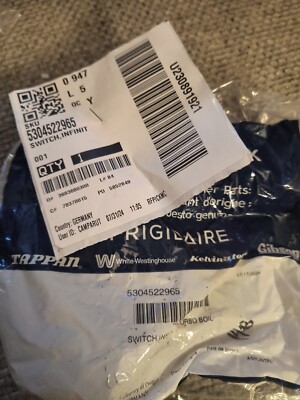 Genuine OEM Frigidaire Range TURBO BOIL SWITCH 5304522965 GCRE3060BFA ...