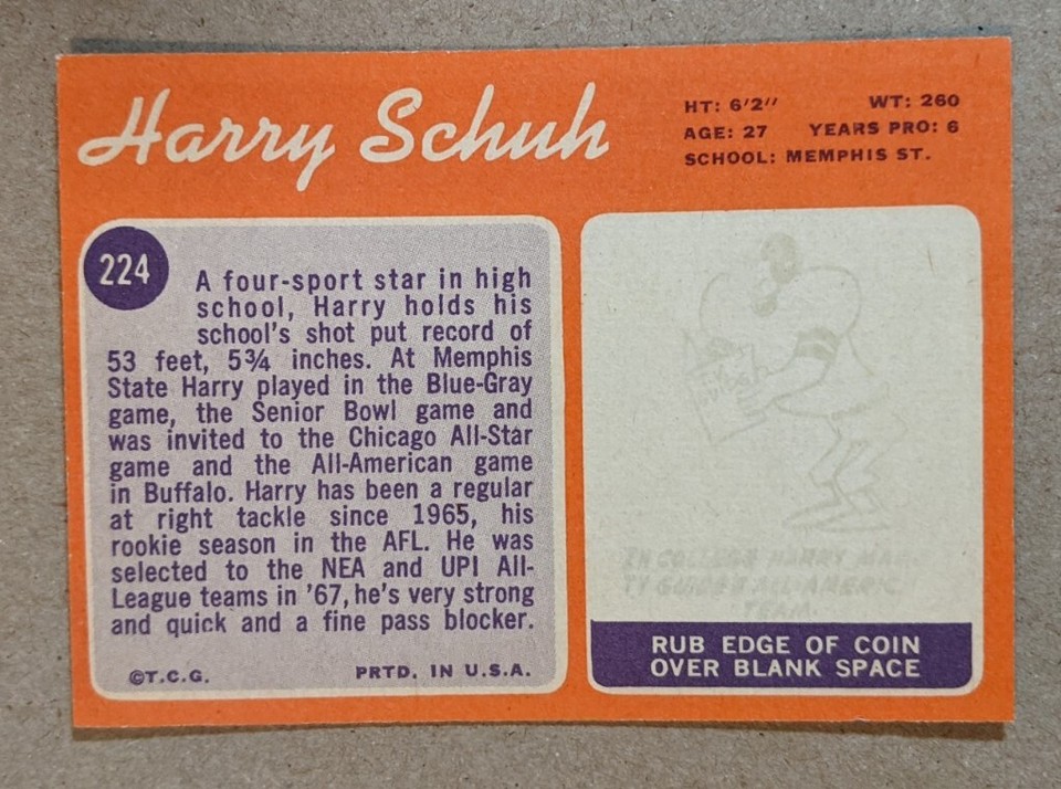 1970 TOPPS #224 HARRY SCHUH NM+ | eBay