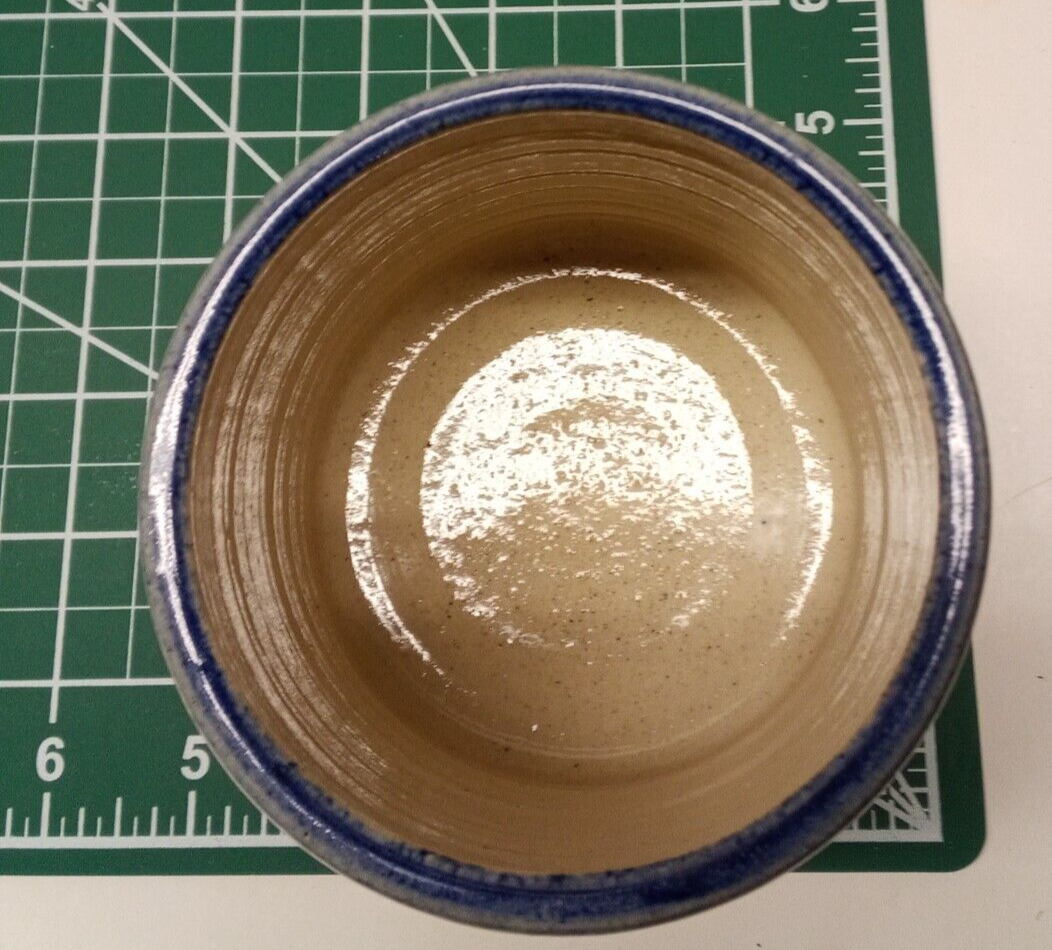 VINTAGE POLLY POTTERY BLUE STONEWARE BUTTER KEEPER: BOULDER, CO | eBay