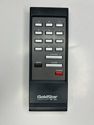 Goldstar RP-15A TV Remote Control, Black/Silver w/ A-L Letter Channels ...