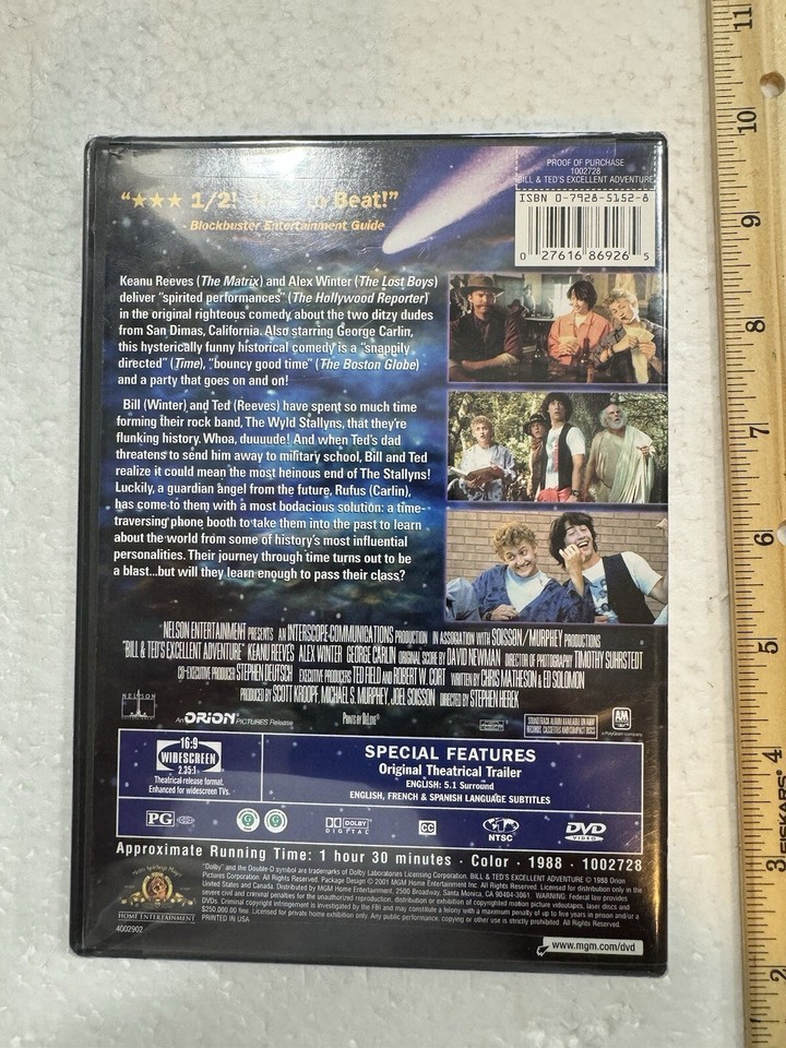 Bill & Ted's Excellent Adventure (DVD Sealed Unopened 27616869265| eBay