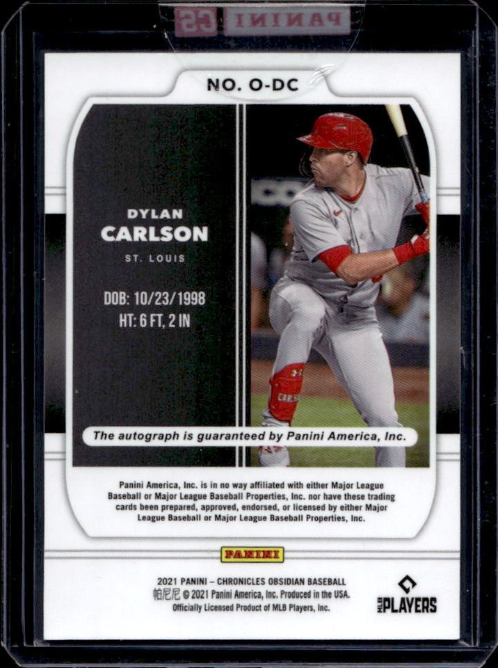 2021 Chronicles Dylan Carlson Autograph Auto #O-DC Cardinals | eBay