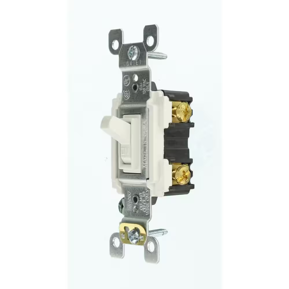 Leviton 10,20,30 Pack Single Pole Wall Light Switch 15A 120V RS115-2WM ...