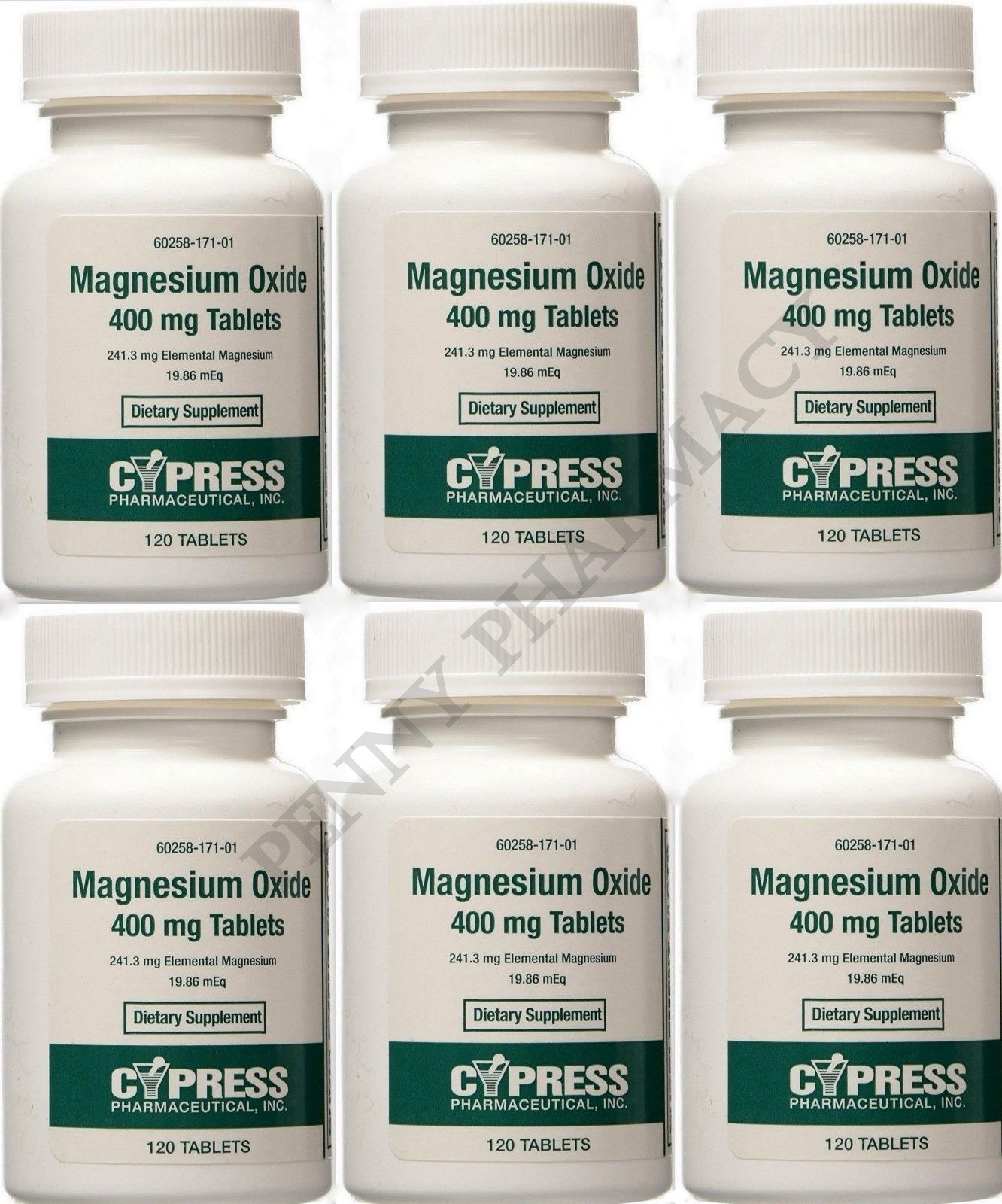 CYPRESS Magnesium Oxide 400mg 120ct ( 6 pack ) __ 360258171014| eBay