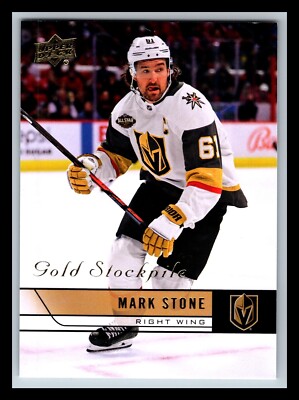 2021-22 UD Base Retro MARK STONE T-70 GOLD STOCK PILES LAS VEGAS ...