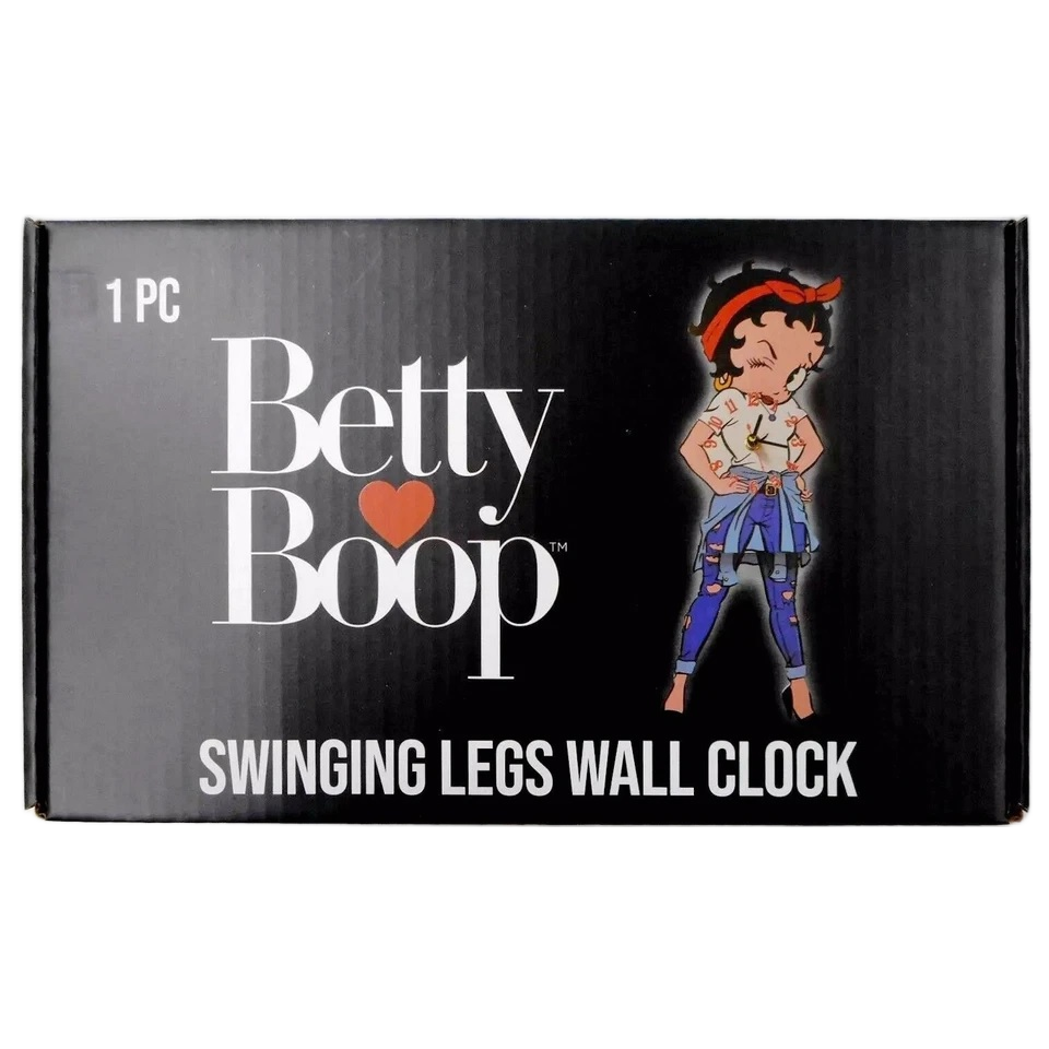 Betty Boop Swinging Legs Wall Clock NEW IN BOX | eBay
