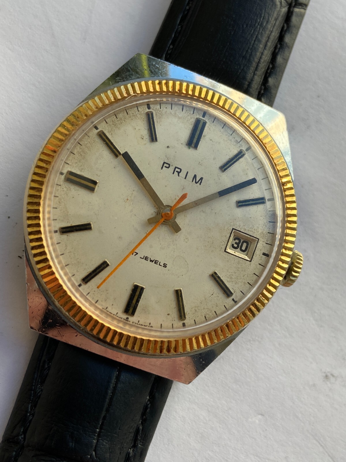 Prim 17 Jewels Vintage Rare Wrist Watch Mechanical Czechoslovakia Day ...