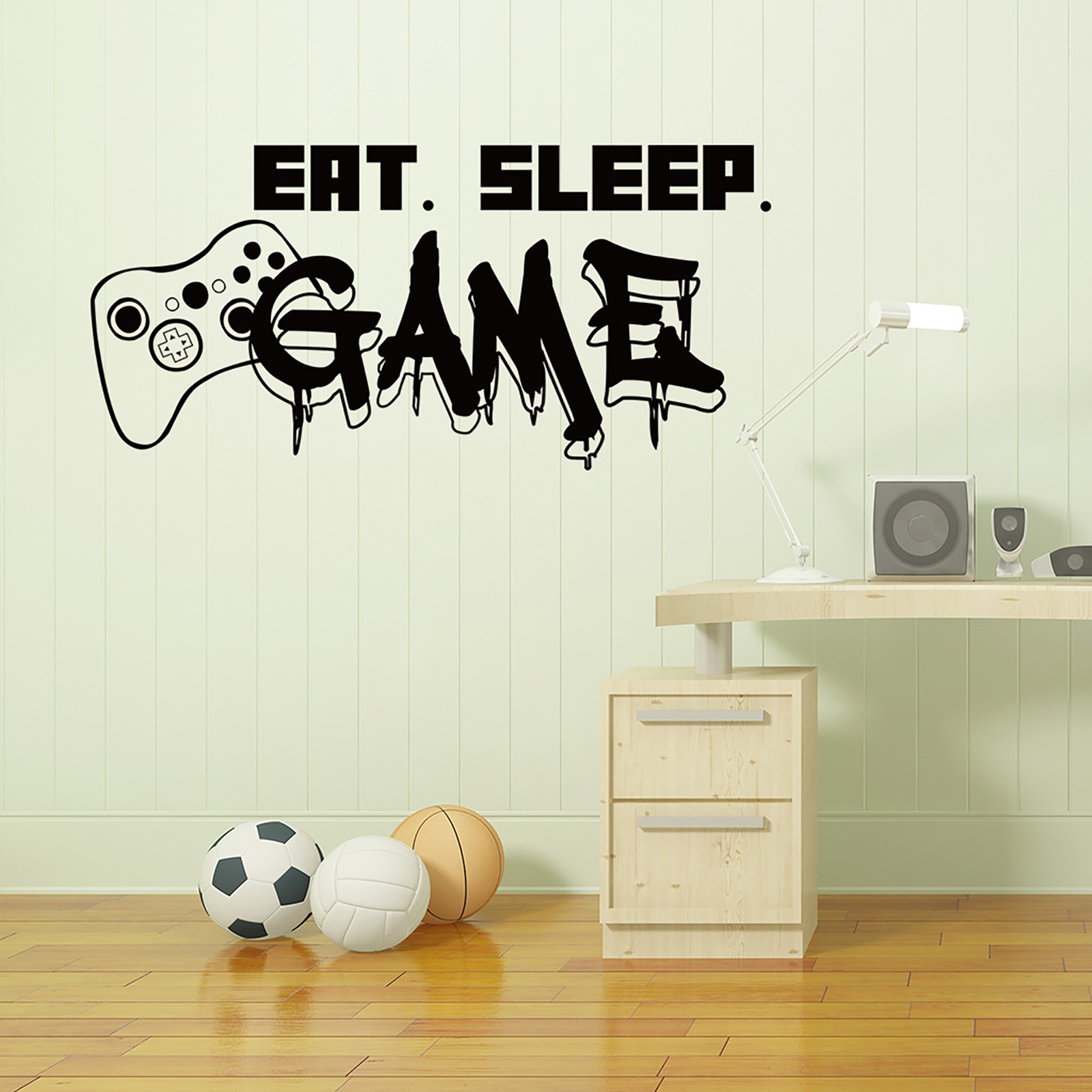 Removable Game Theme Wall Sticker Game Controller Gaming Decals Decor ...