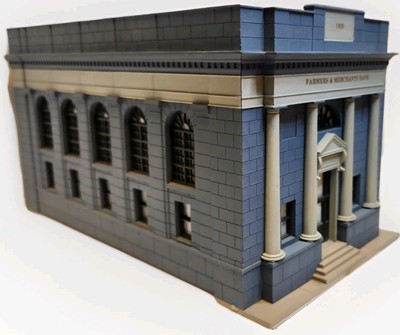 Farmers & Merchants Bank HO Scale Built-up Painted Used | eBay