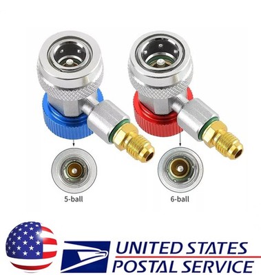 2Pack R134A Quick Connector Adapter Coupler Auto AC Manifold Gauge Low ...