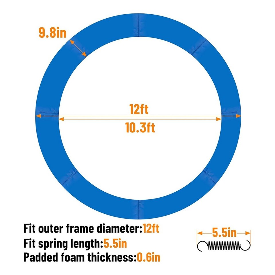Trampoline Pad,6FT Replacement Spring Cover, Safety Pad for Round7923 ...