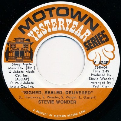 Stevie Wonder - Signed, Sealed, Delivered / Heaven Help Us All, 7 ...