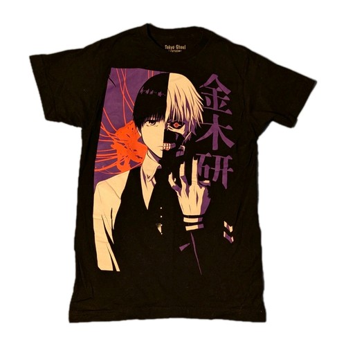 Tokyo Ghoul Ken Kaneki Split Face Size XS Funimation Black T Shirt | eBay