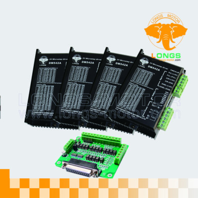 4Axis Stepper motor driver controller DM542A PEAK 4.2A 18-50VDC ...