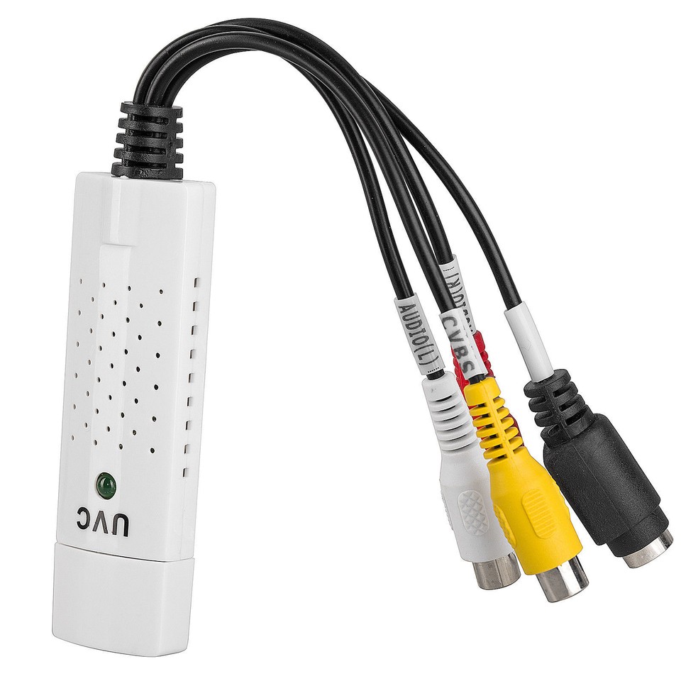 USB Video Audio Capture Card RCA Analog S-Video AV Input to Computer PC ...