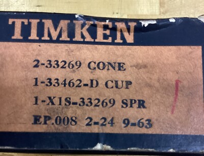 Timken Tapered Bearing Matched Set 2-33269cone/33462-D Cup/X1S-33269 ...