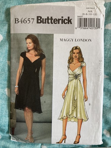 Butterick Sewing Pattern B4657 Dress Size AA 6 8 10 12 Maggy London ...