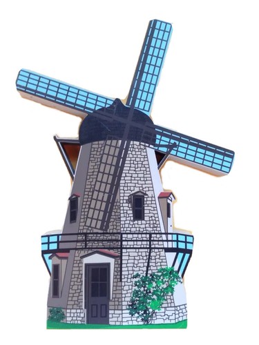 1997 SHELIA'S SORENSEN WINDMILL, SOLVANG, CA, WOODEN SHELF FIGURINE | eBay