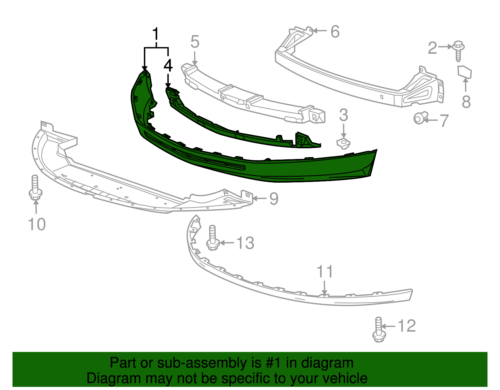 GM Front Lower Bumper Cover 22869264 | eBay