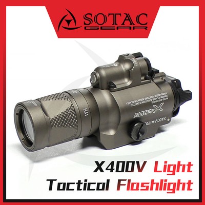 Tactical X400 X400V Red Laser Scout Light LED White Weapon Flashlight ...