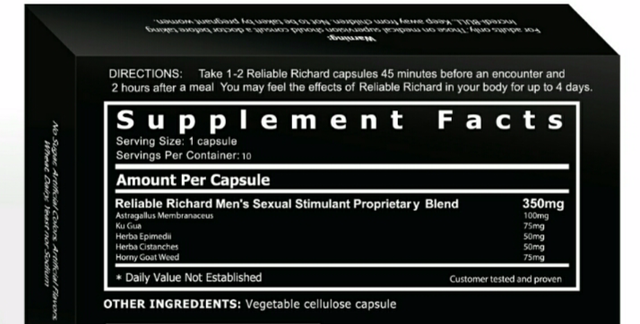 Reliable Richard Male Enhancer Capsules for sale online | eBay