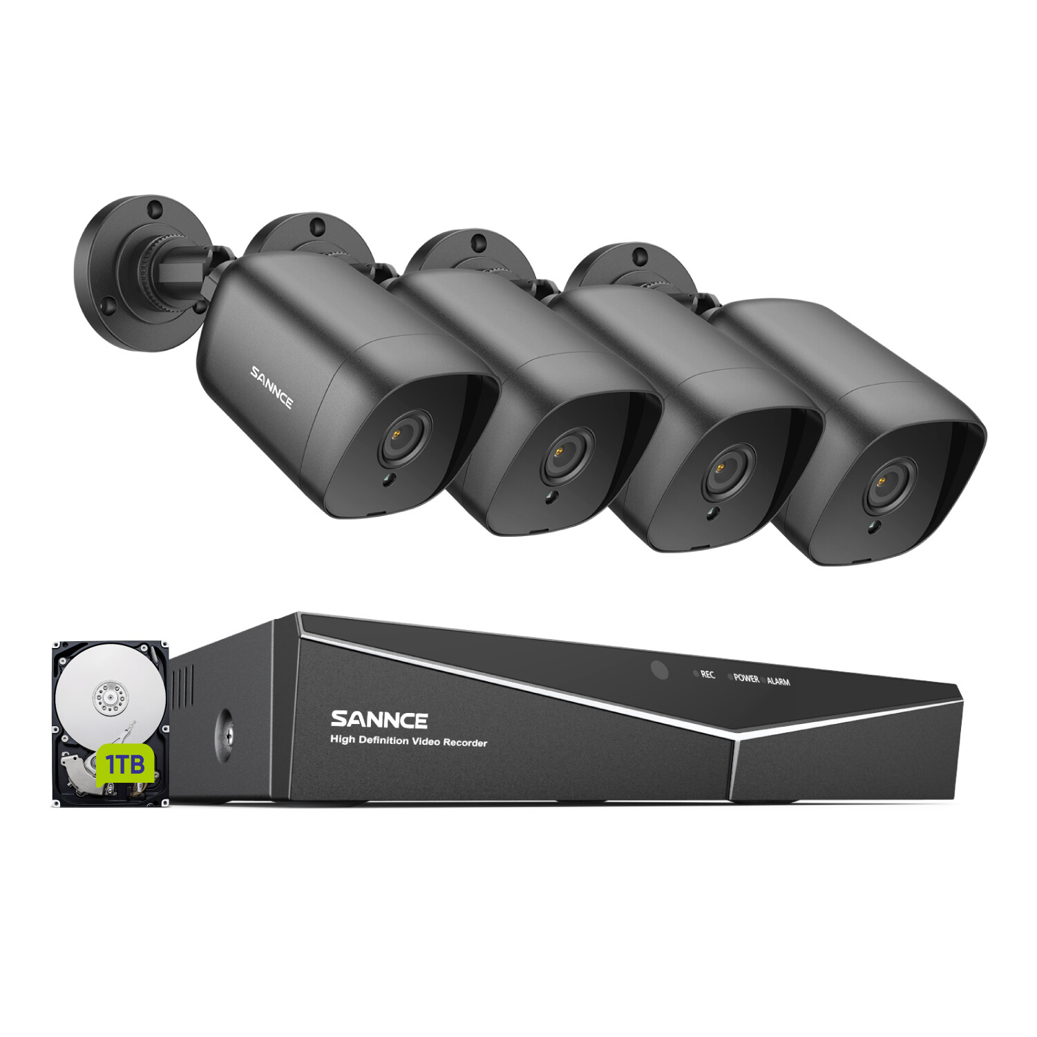 SANNCE 5in1 8CH DVR 1080P Security Camera System CCTV Outdoor EXIR ...