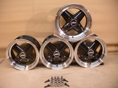 FORD ESCORT CAPRI CORTINA BLACK REVOLITE 6X13 ALLOY WHEEL SET 13X6 ET16 ...