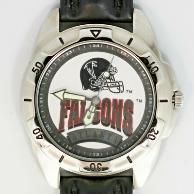 Atlanta Falcons, NFL, Fossil Unworn Vintage Watch Man's Black Leather ...