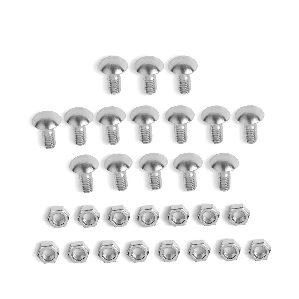 28pcs Bumper Bolts Kit steel Cap Front+Rear For Chevelle Nova Lemans ...