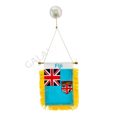 Fiji Flag Mini Banner / Fiji Flag / Double Sided Mini Fiji Car Window ...