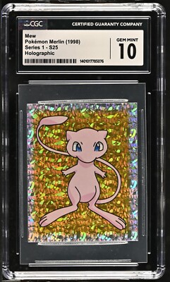 1998 Pokemon Merlin Mew Series 1 S25 Gold Holographic Sticker CGC 10 | eBay