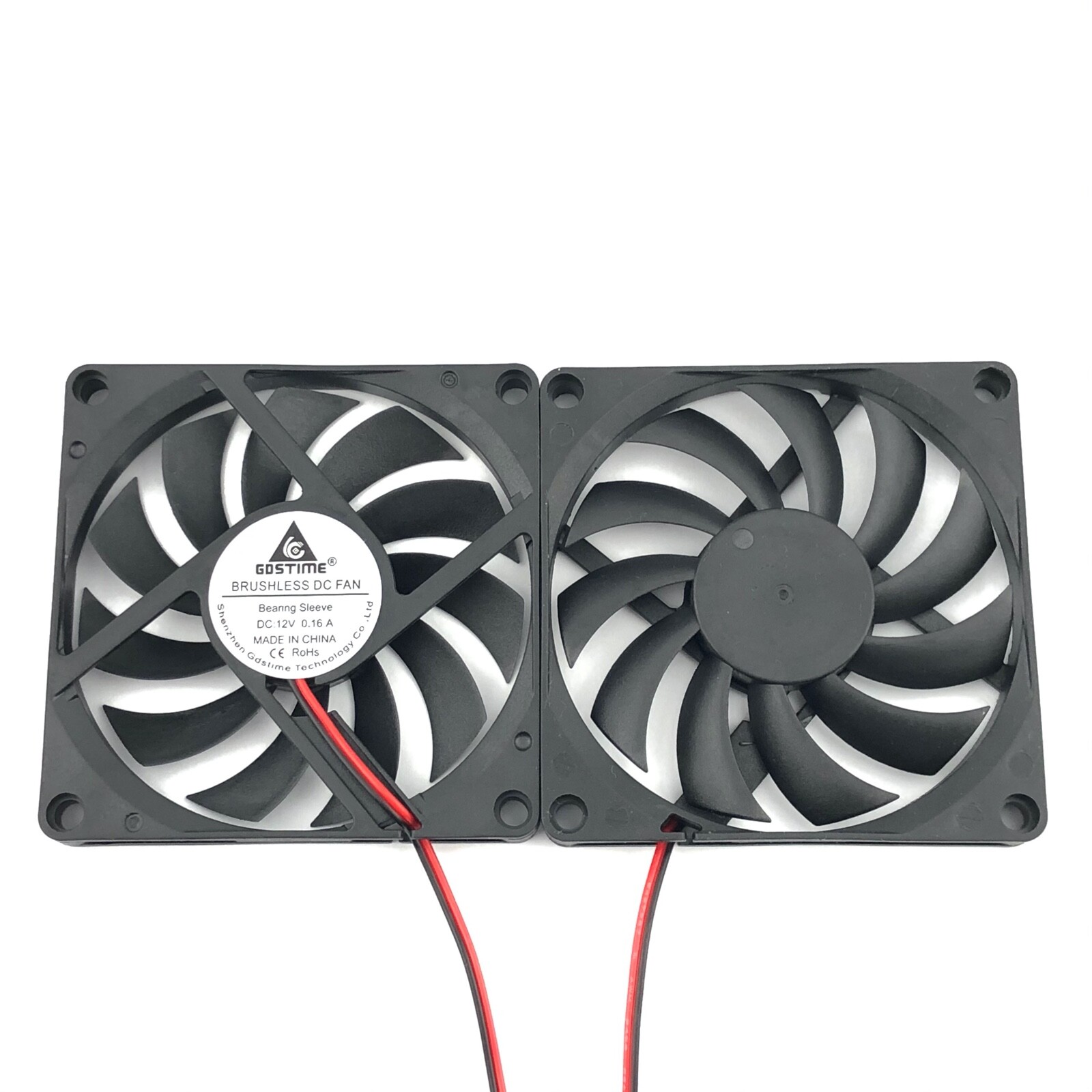 12v 80mm Cooling Fan Long Wire 80x80x10mm DC PC Computer Case Cooler ...