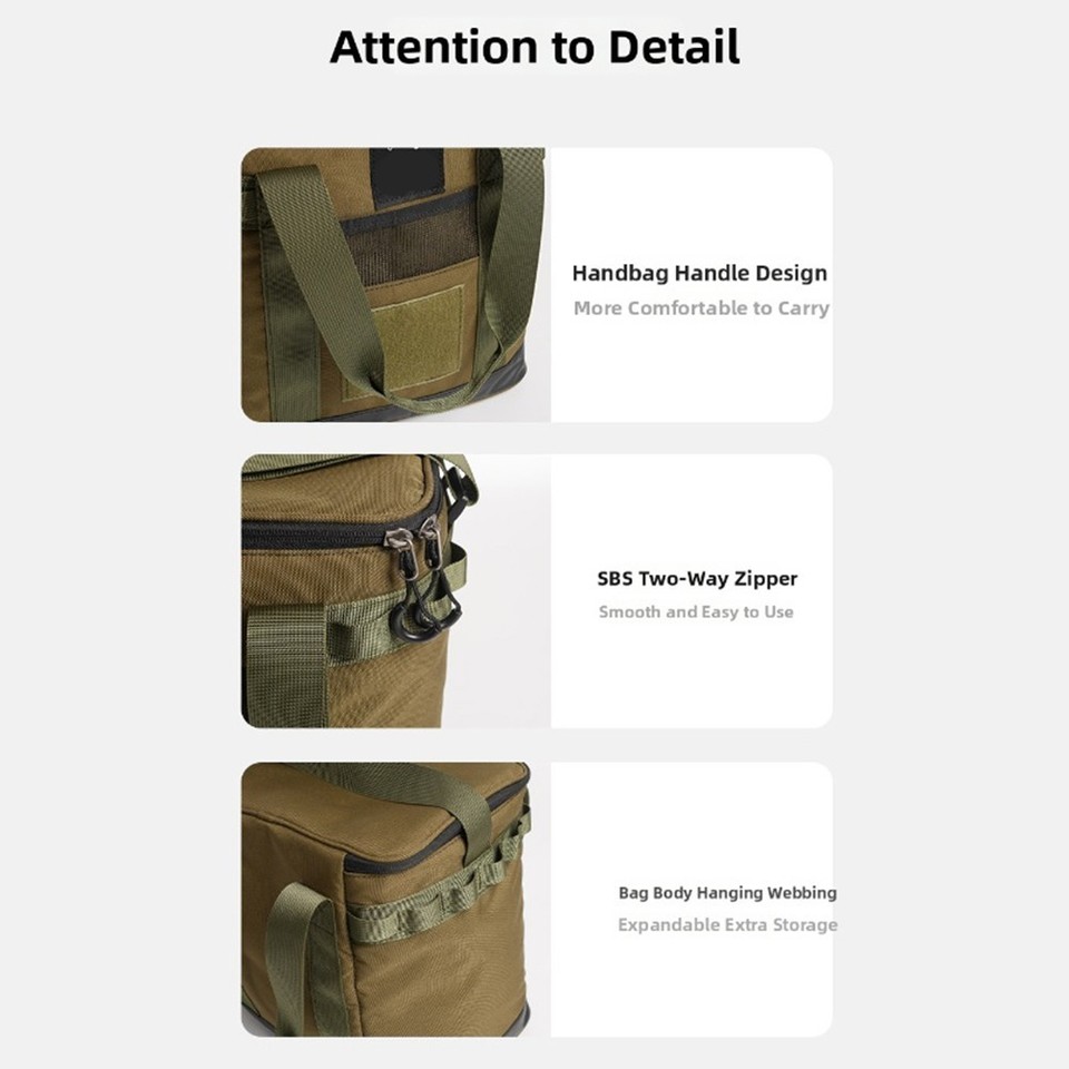Insulated Picnic Bag Thermal Carrier Reinforced Stitching For Beach ...