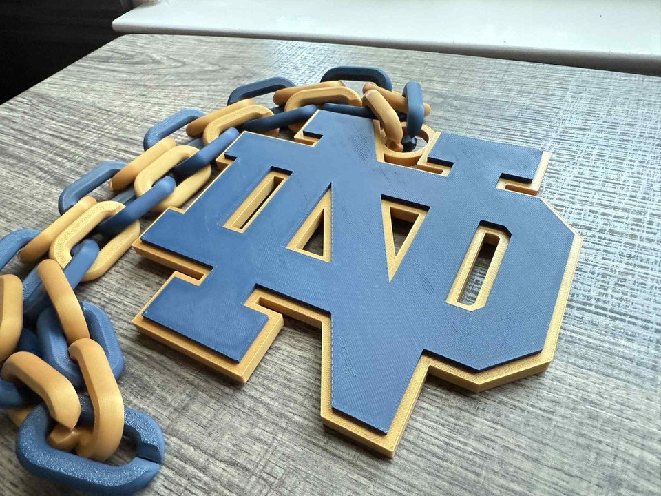 Notre Dame Fighting Irish V2 Oversized Necklace, Hype Chain [Made To ...