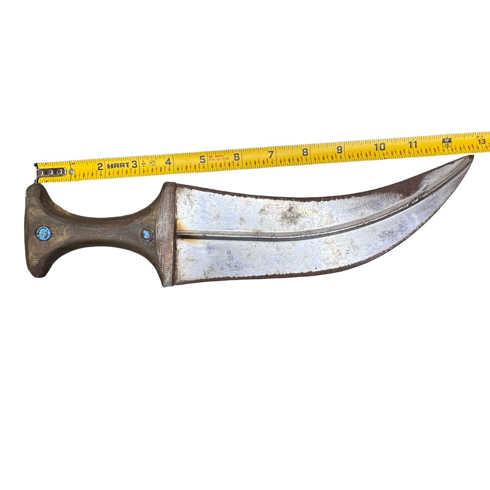 Vintage Omani Jambiya Khanjar Knife w/ Original Scabbard Ornate Handle ...