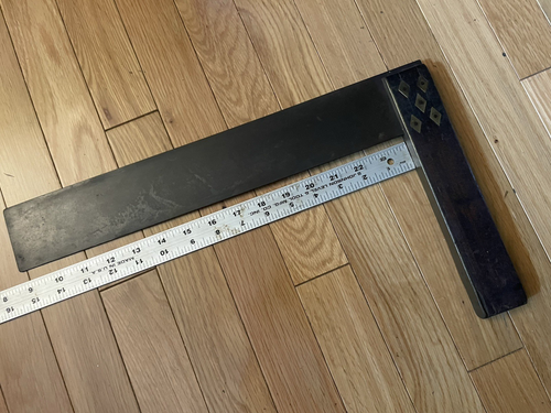 LARGE Vintage 15 1/4" WW Tri Square Brass Rosewood Carpentry Diamond ...